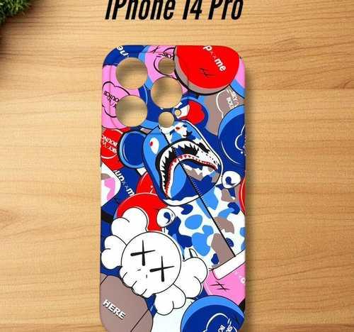 Чехол iPhone 14 Pro Luxo Kaws