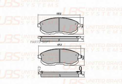 UBS BP1105015 Премиум тормозные колодки nissan sen