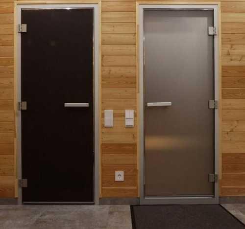 Стеклянная дверь для бани и сауны 2000х900