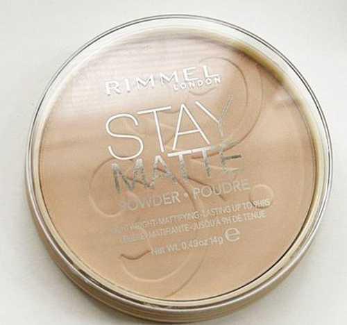 Rimmel stay matte матирующая пресс-пудра 005 silky