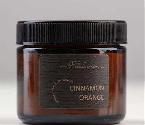 Свеча ароматическая в банке "cinnamon orange"