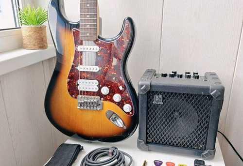 Электрогитара Fender Squier HSS +процессорный комб
