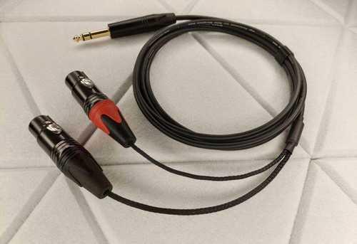 Jack 6,3 stereo на 2 xlr гн. Mr.Cable Vulcan P26