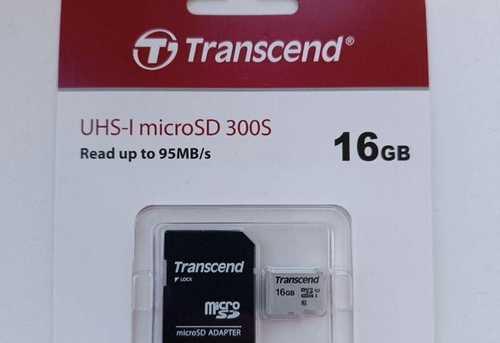 Micro SD Transcend 16 Gb оригинал