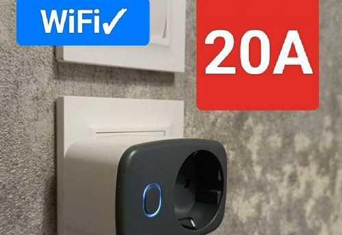 Wi fi розетка Tuya 20A умная розетка вайфай