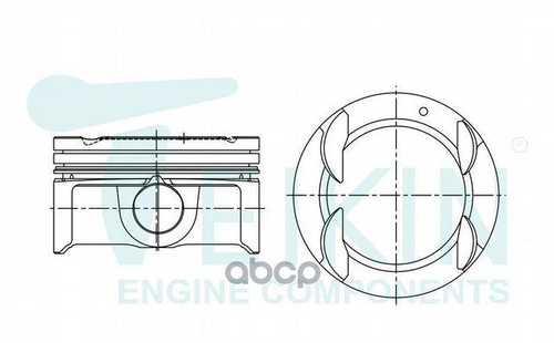 Поршень двигателя 4шт. упак 51145STD teikin