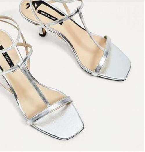 Босоножки zara 40 (указан 41)кожа