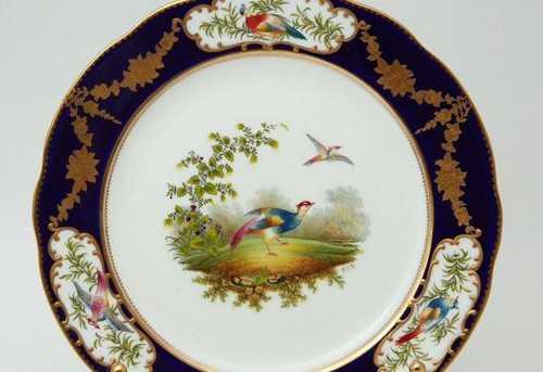 Английская фарфоровая тарелка с птицами No.2571