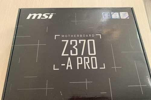 Материнская платап+роцессором MSI Z370 Apro +8600k