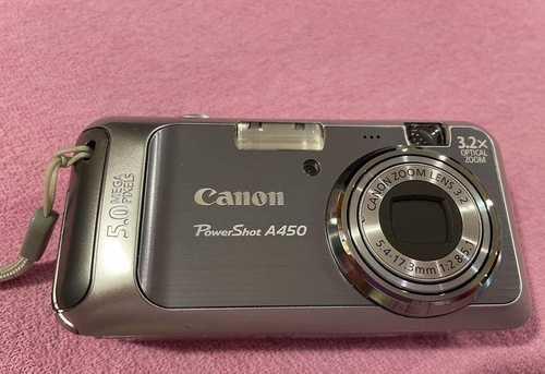 Компактный цифровой фотоаппарат Canon PS A 450