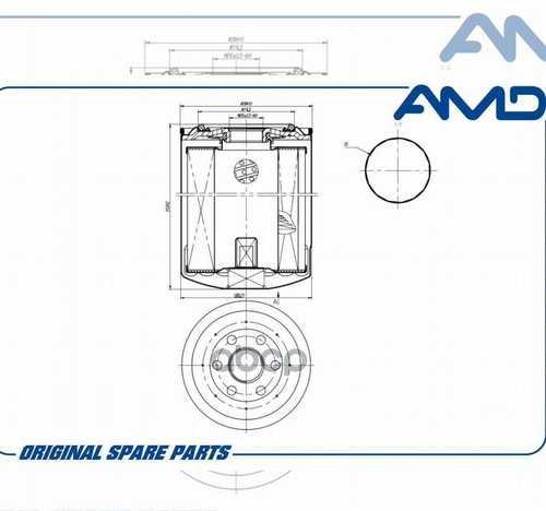 Фильтр масляный hyundai/KIA HD65/78/K3600 amdfl19