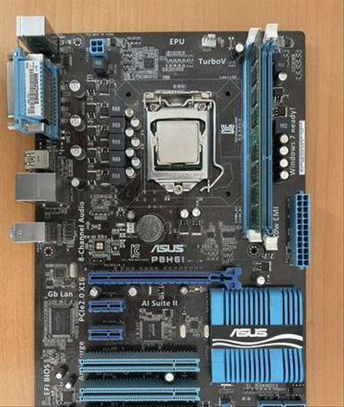 Мат. плата Asus P8H61, intel core i5-2500 + 4gb