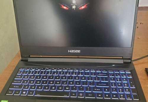 Игровой ноутбук 15.6" Hasee Z8-CA5NB, 512 ГБ, Core i5-10200H, RAM 16 ГБ, GeForce RTX 3060 6 ГБ