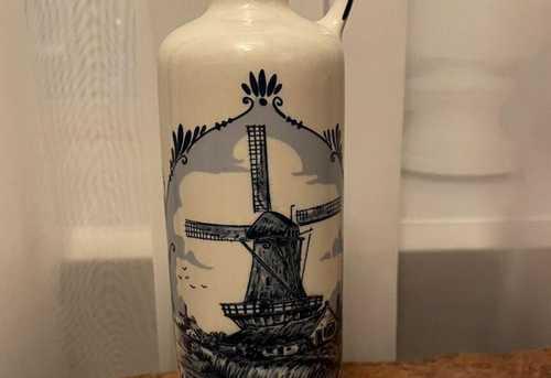 Фарфоровая бутылка Delft. Голландия