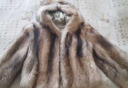 Зимняя шубка-куртка из енота, немного б/у