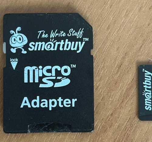 Карта памяти Micro SD 8 Gb   адаптер под SD