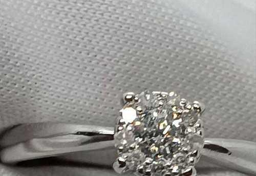 Золотое кольцо с бриллиантами " Малинка " 15,5 раз