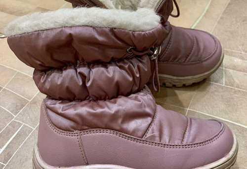 Зимние детские ботинки для девочек 25 размер