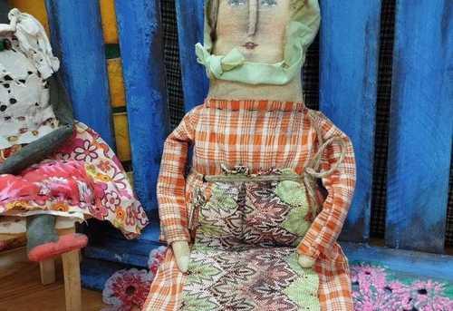 Текстильная кукла Ключница