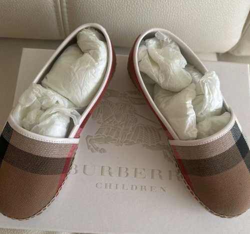 Эспадрильи burberry 31 для девочки оригинал