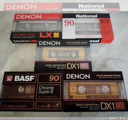 Аудиокассеты новые Denon National BASF