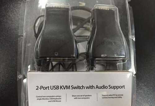 2 Port USB KVM Switch with Audio Support