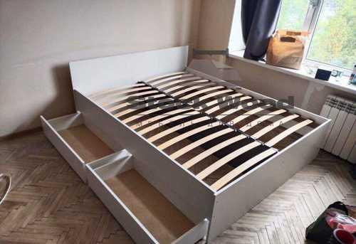 Кровать двуспальная С выдвижными ящиками