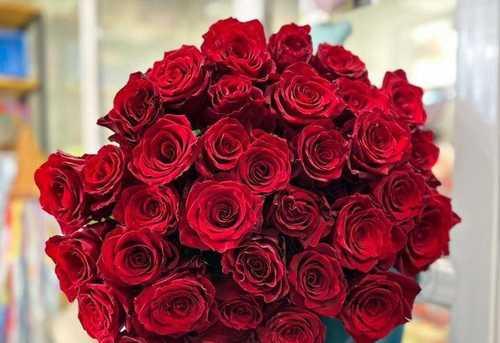 Цветы:Розы 60-70см с доставкой