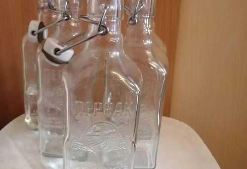 Бутылка стеклянная с бугельной пробкой 0.5 л