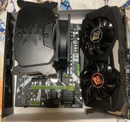 Материнская плата huananzhi x99 8m-f   rx 480 8gb