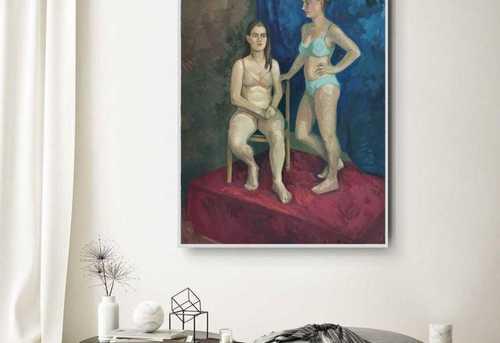 Картина на двп "Портреты девушек в купальнике"