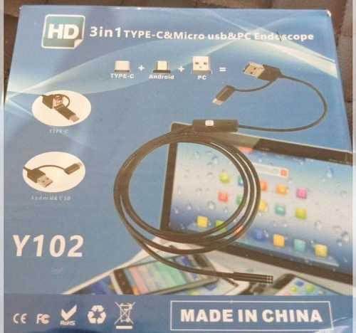 3 в 1 type c, micro USB, endoscope