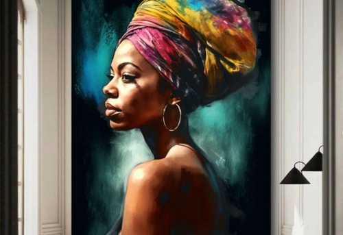 Картина маслом Африканка Современное искусство