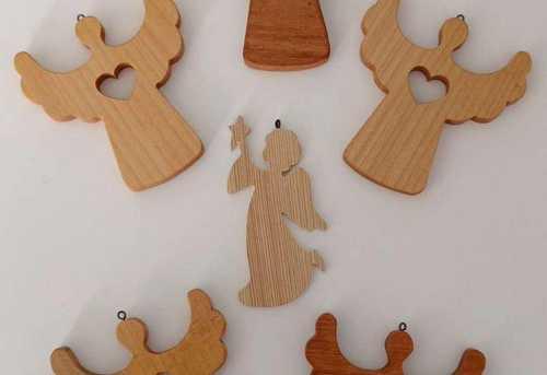 Новые новогодние деревянные игрушки Ангелы