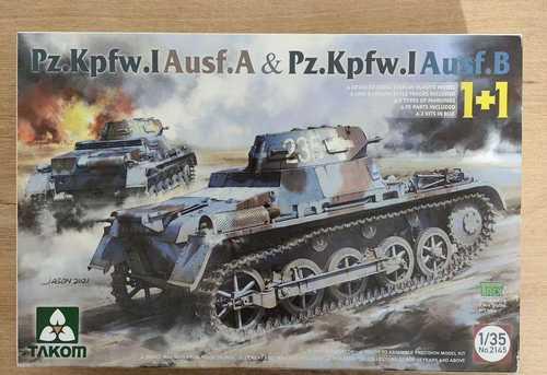 Сборная модель Pz I aisf A и ausf B, takom 2145