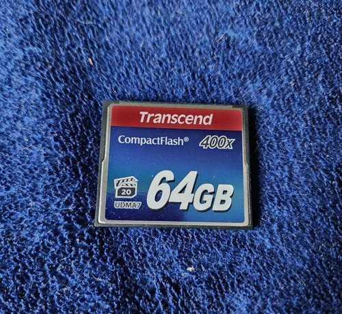 Карты памяти compact flash Trancend 400x