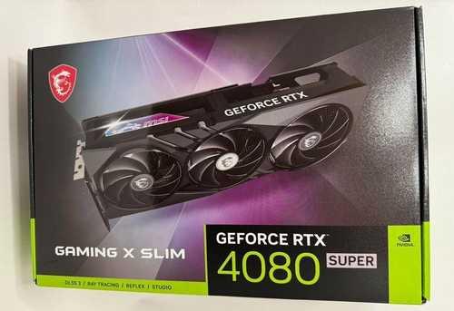 Новая видеокарта MSI RTX 4080 super gaming X slim