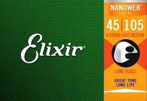 Струны elixir bass 45-105