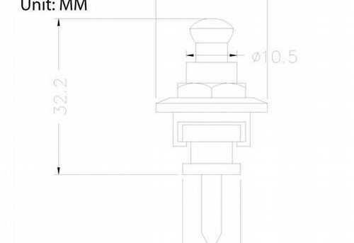 Крепление ремня с блокировкой 2шт Musiclily M183-2