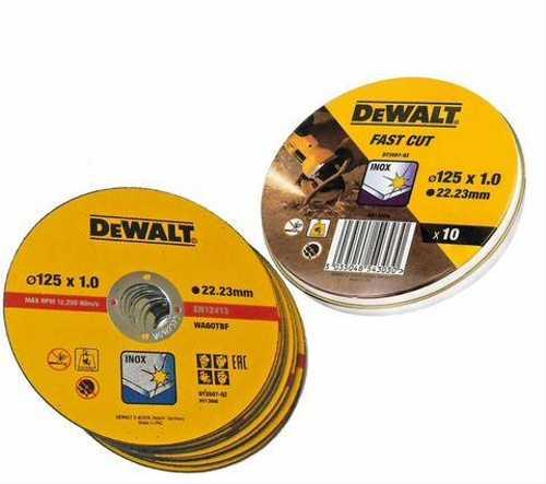 Десять отрезных дисков в таре dewalt DT3507
