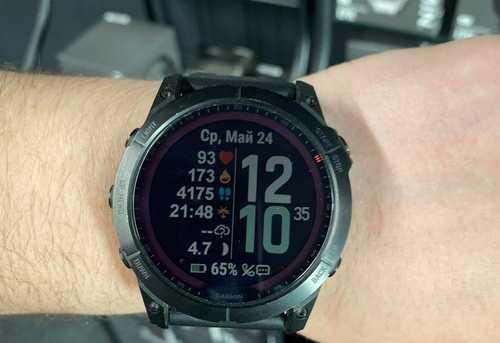 Часы Garmin Fenix 7x Black Sapphire Solar 51mm Eu