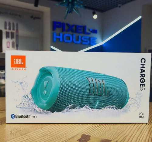 Портативная акустика JBL Charge 5, бирюзовый