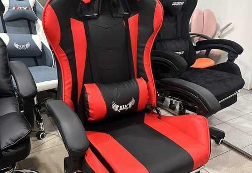 Компьютерное кресло красное с массажем