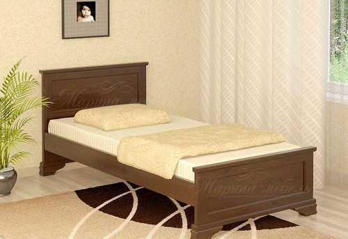 Кровать односпальная Классика без рисунка массив