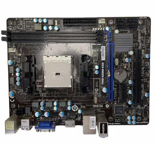 Материнская плата MSI A55M-E33 Socket-FM2 mATX