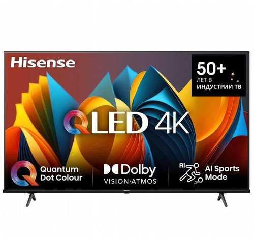 Телевизор qled Hisense 65" 65E7NQ 4K Ultra HD, черный, SMART TV