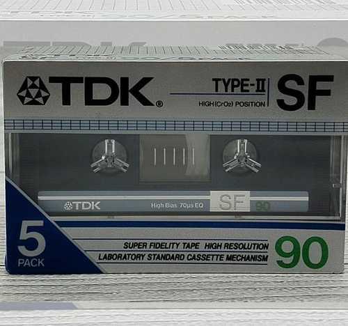 Новые аудиокассеты (Pack 5) TDK SF Type II 90