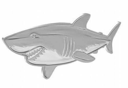 Монета Большая белая акула Соломоновы о-ва 2019 Ag