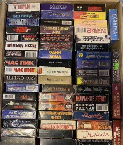 Коробка видеокассет 58 кассет