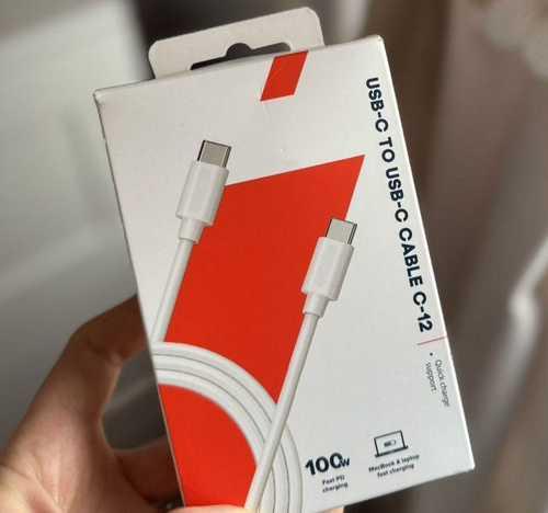 Быстрая зарядка USB-C to USB-C cable c-12